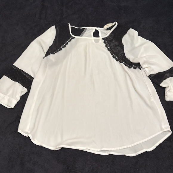Crescent | Tops | Crescent Black White Blouse | Poshmark